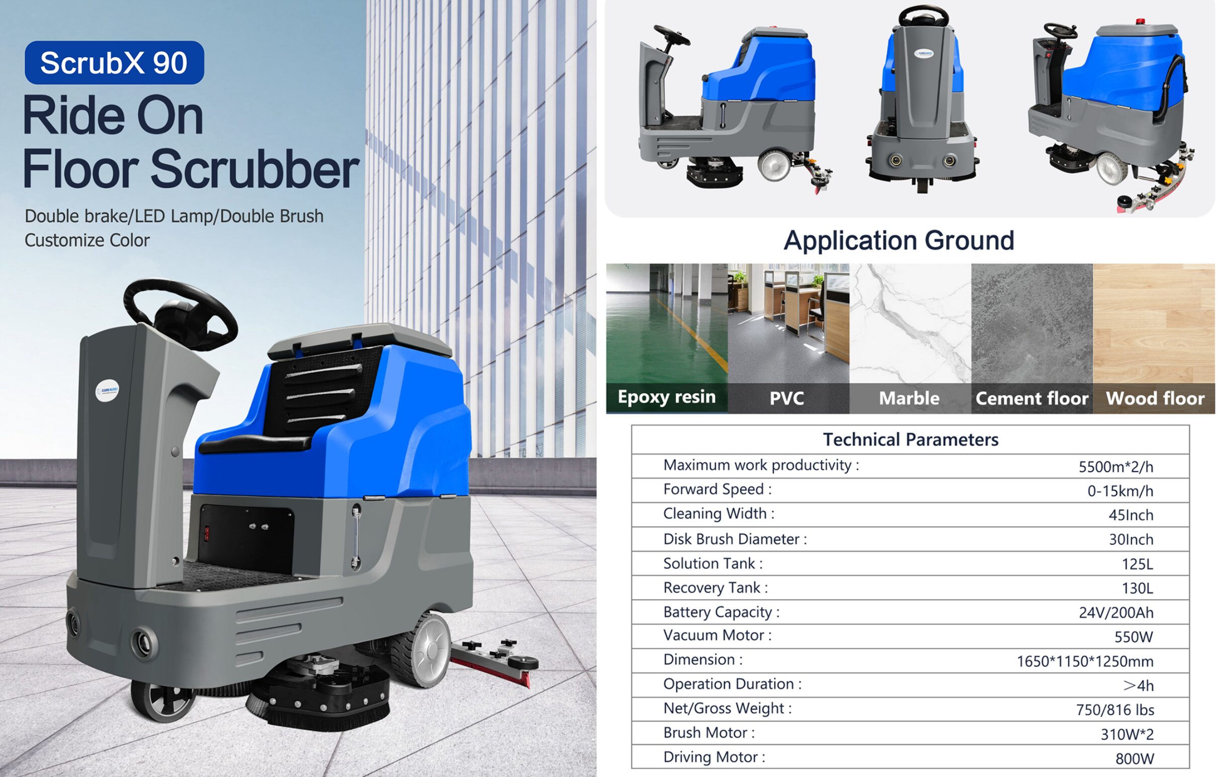 ScrubX 90 - Ride On Floor Scrubber | Cleaning Machines